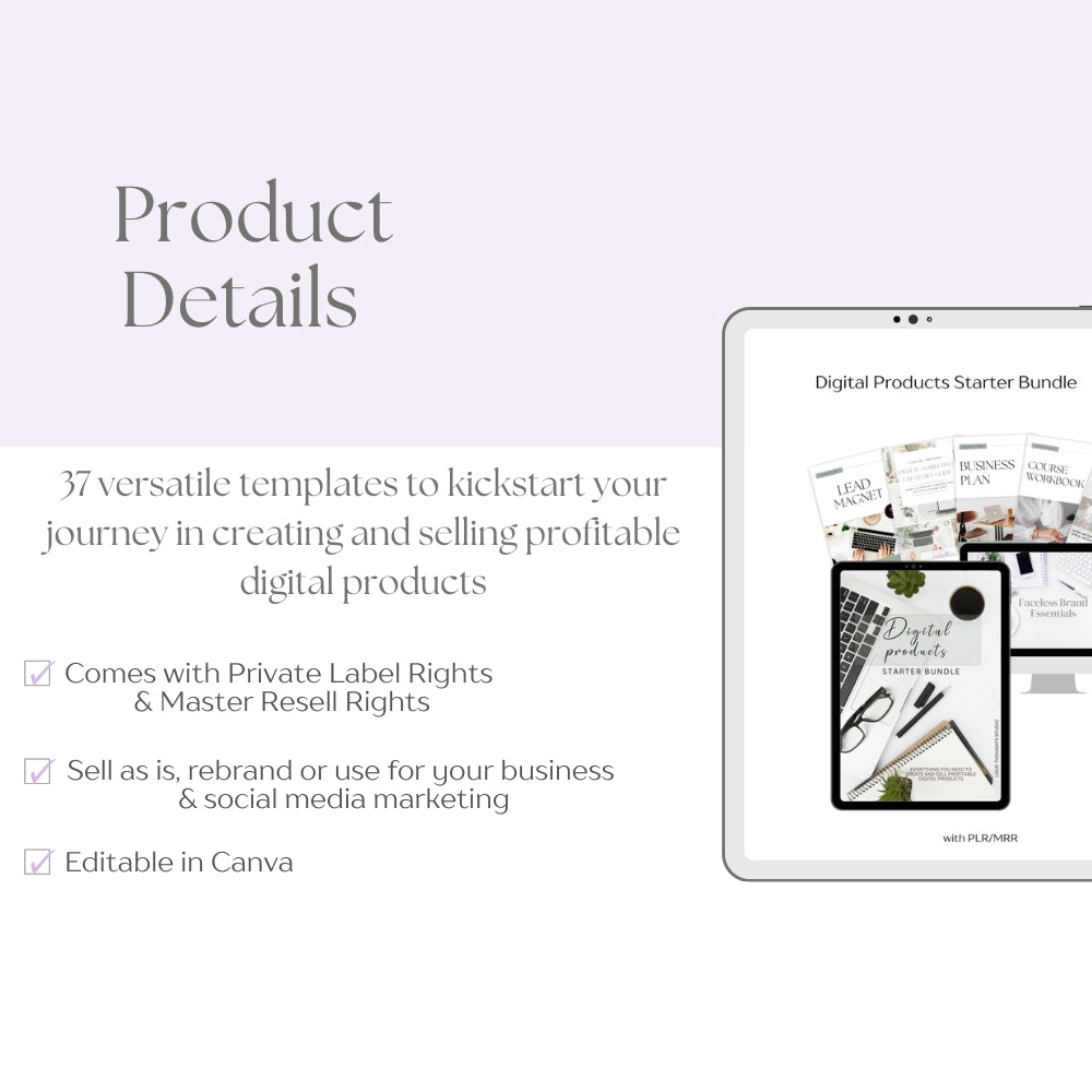 Digital Products Starter Bundle – Loud Thoughts Studio